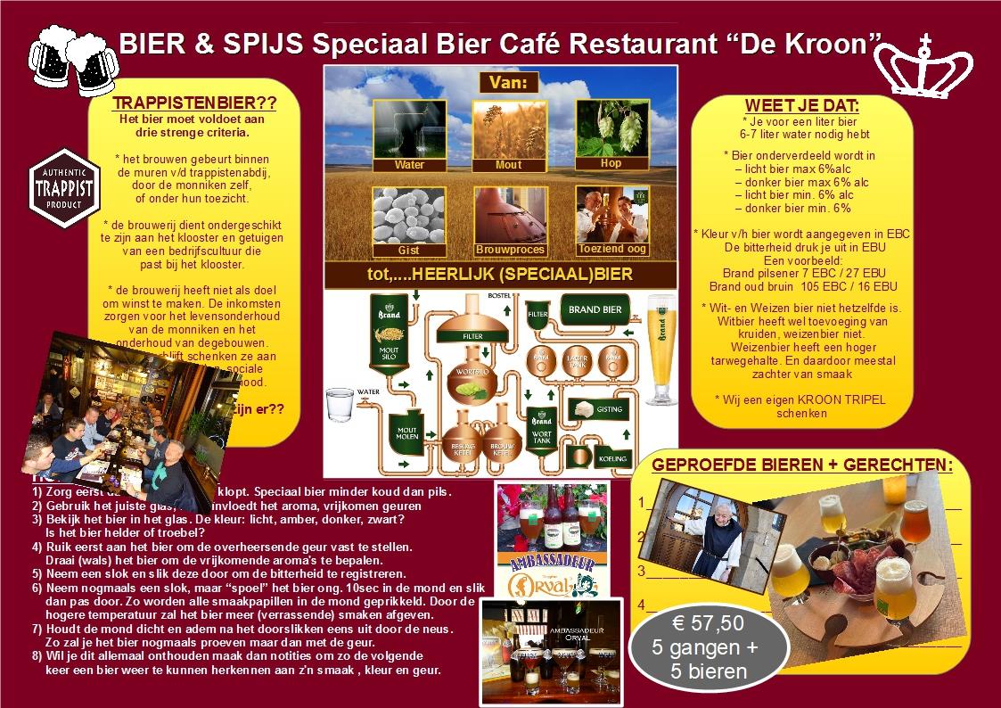 Bier-spijs arrangement - Café / Terras - Hotel Café Restaurant De Kroon ...